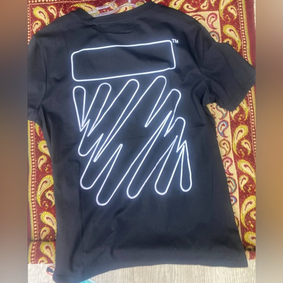 Off-White | Shirts | Wave Outline Diagonal Tshirt | Poshmark